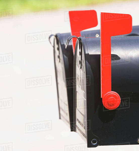 Close up of outdoor mailboxes - Royalty-free Stock Photo | Dissolve