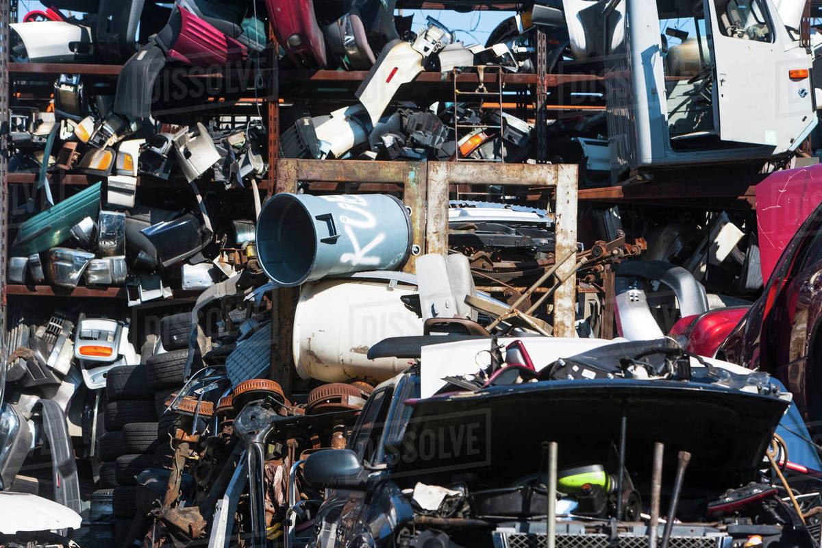 Pile of junk in junkyard - Royalty-free Stock Photo | Dissolve