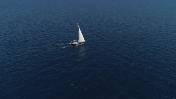 Sailboat on the sea - 4K Royalty-free Stock Video Footage | Dissolve