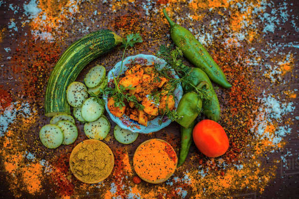 Close up of India's or Asia's popular pickle i.e. Indian pickling ...