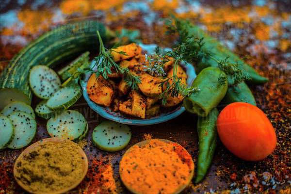 Close up of India's or Asia's popular pickle i.e. Indian pickling ...