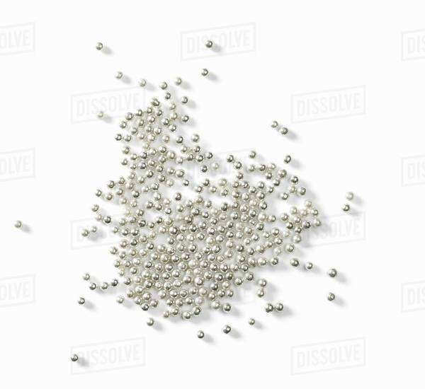 Lots of silver pearls - Stock Photo - Dissolve