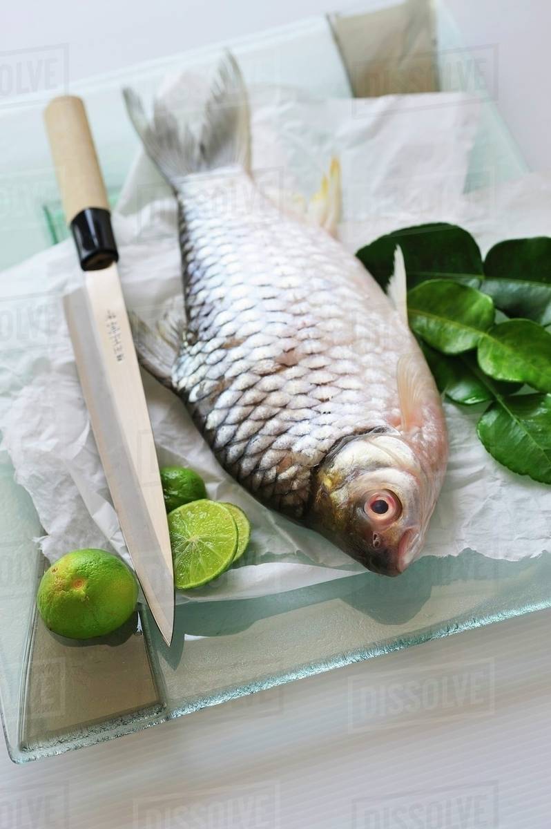 Dace with limes (Freshwater fish, Thailand) - Royalty-free Stock Photo ...