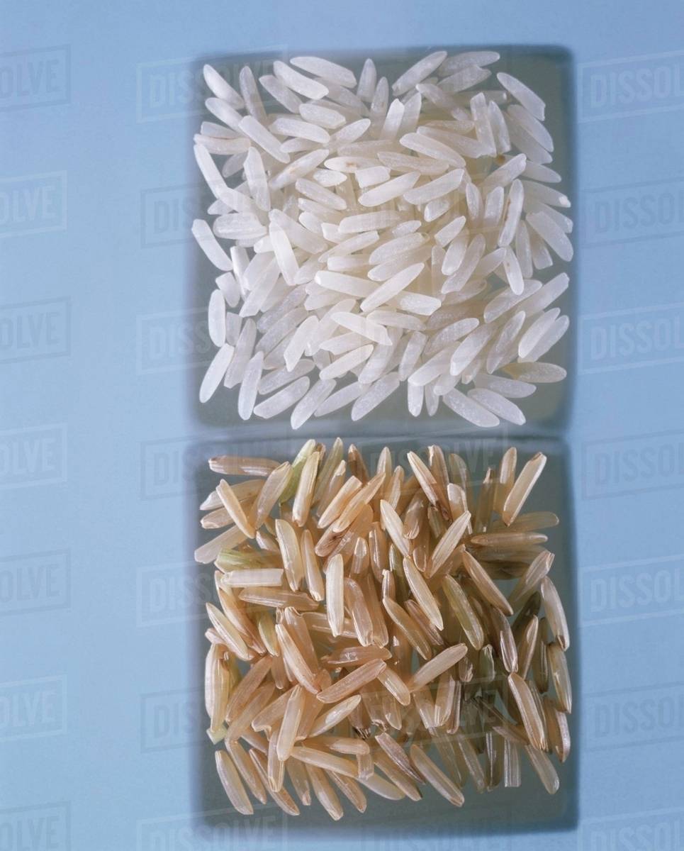 White and brown basmati rice - Royalty-free Stock Photo | Dissolve