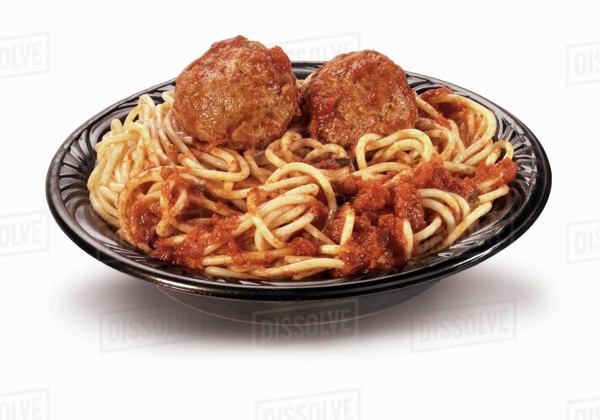 Spaghetti and Meatballs in Plastic To Go Container - Royalty-free Stock ...