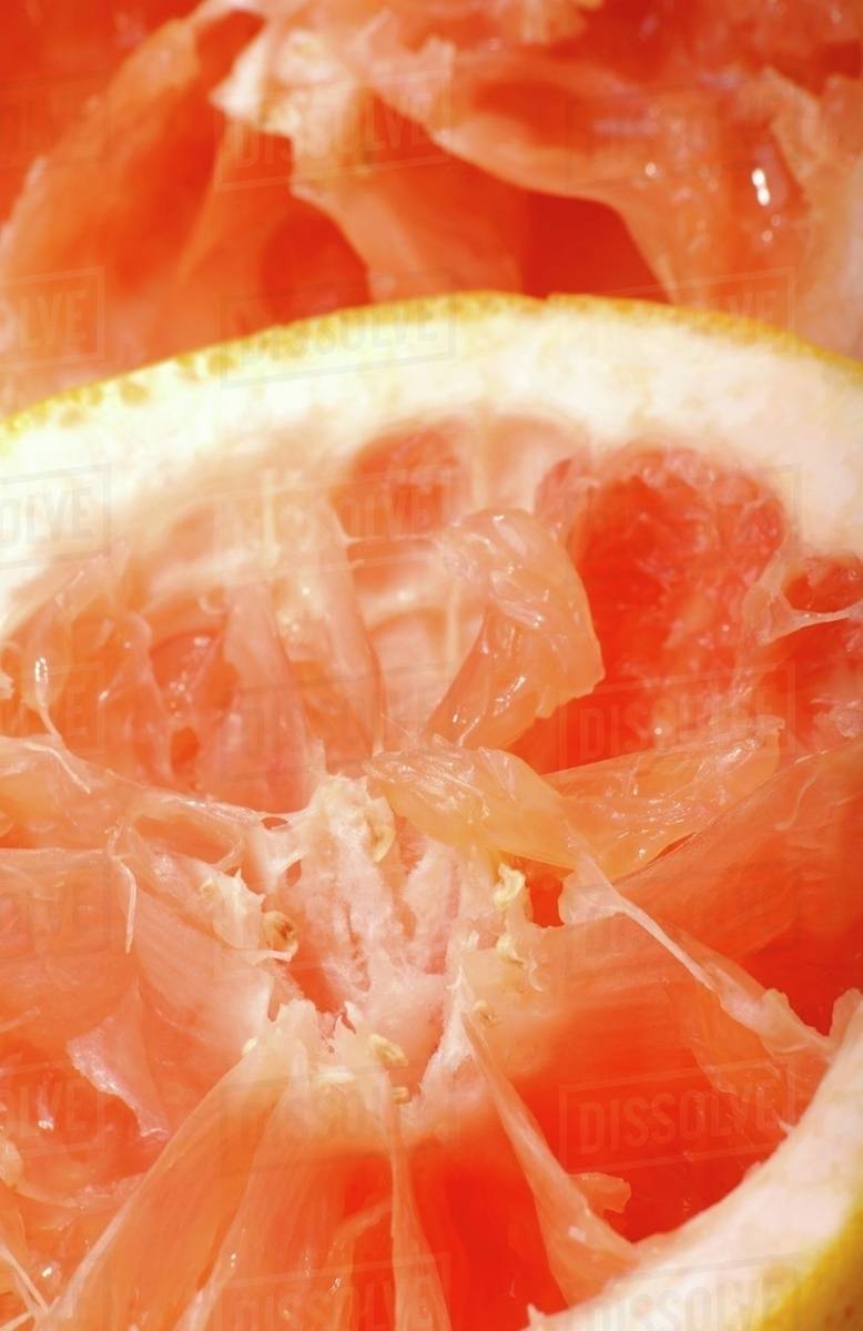 Pink grapefruit with the flesh scooped out - Royalty-free Stock Photo ...