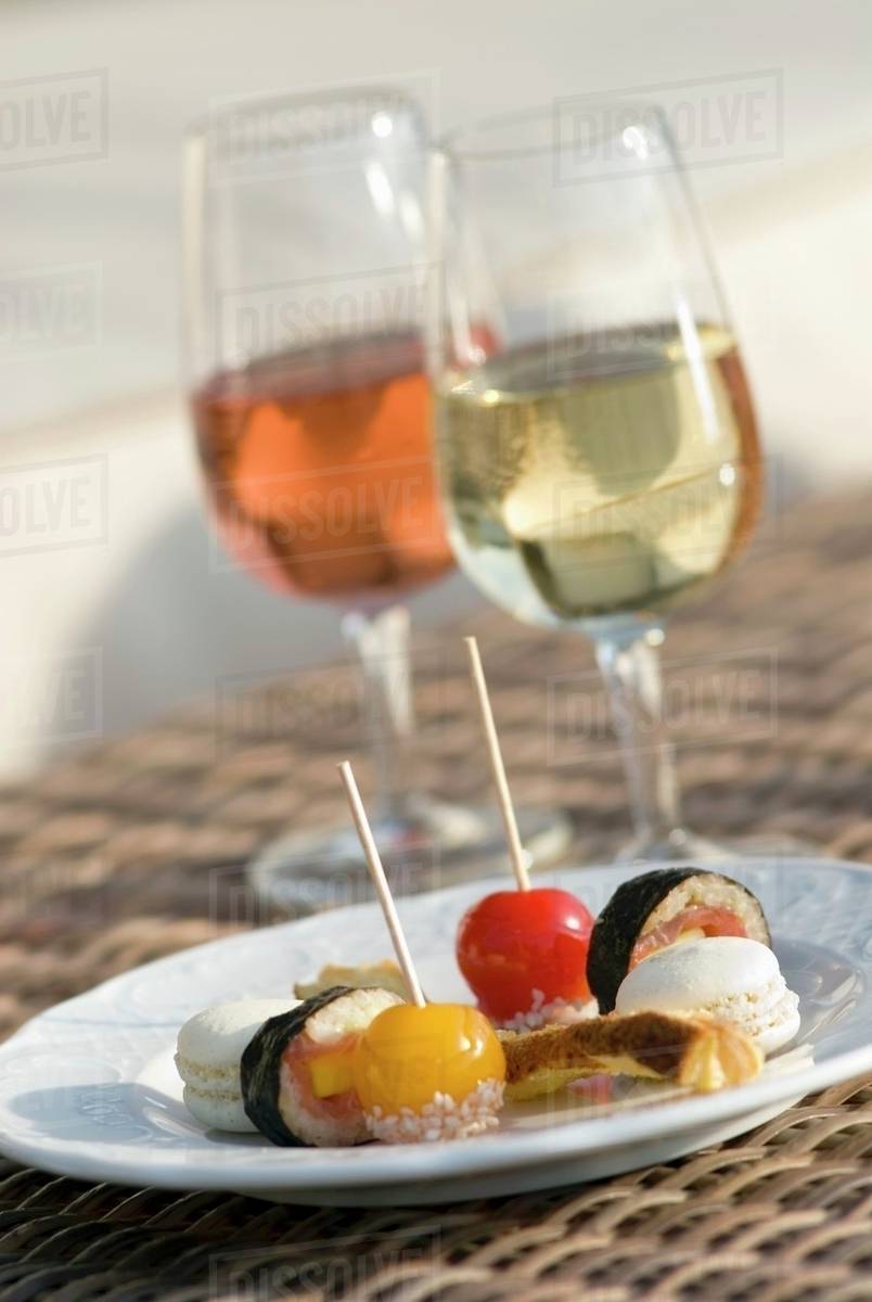 Aperitifs with appetisers - Stock Photo - Dissolve