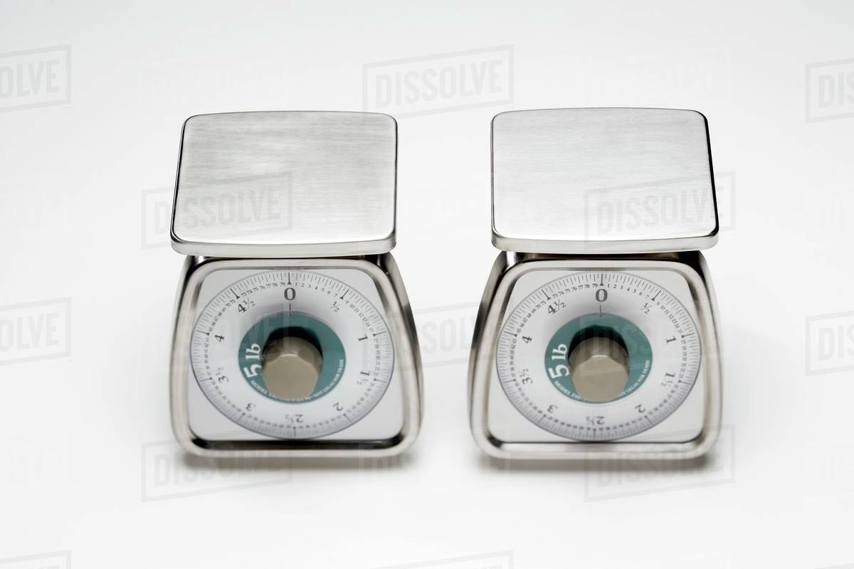 Two Empty Scale on a White Background - Royalty-free Stock Photo | Dissolve