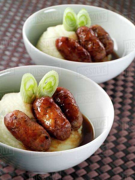 Two Bowls of Bangers and Mash - Royalty-free Stock Photo | Dissolve