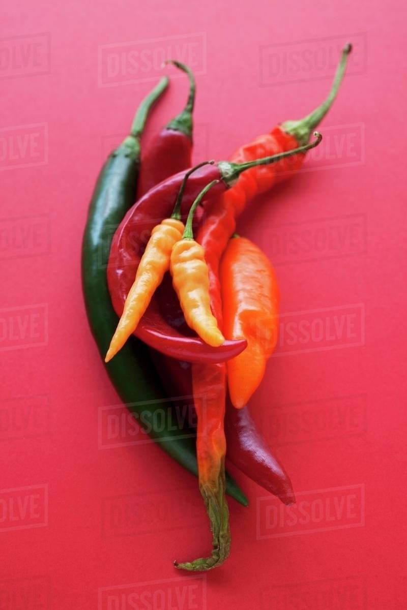 Various chillies - Royalty-free Stock Photo | Dissolve