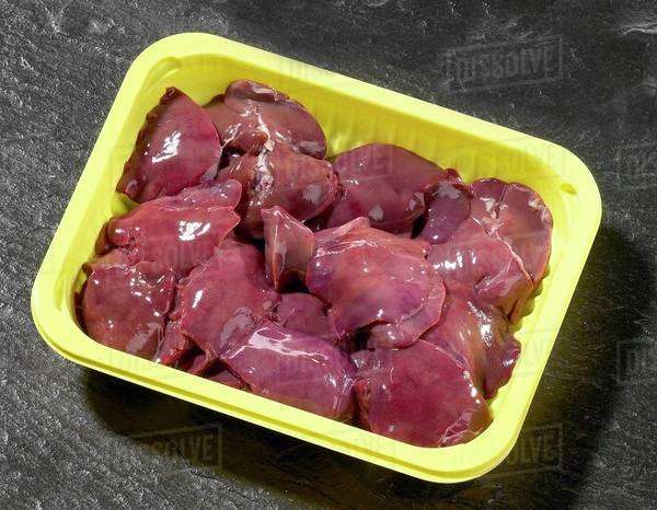 Chicken livers in plastic container - Royalty-free Stock Photo | Dissolve