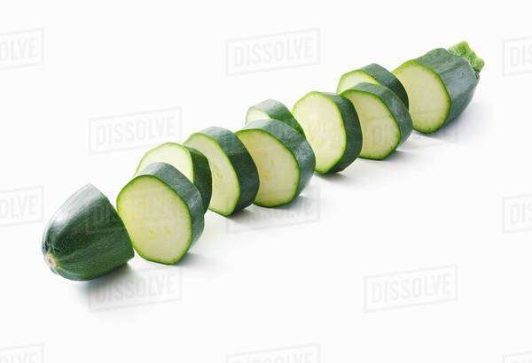A sliced courgette - Royalty-free Stock Photo | Dissolve