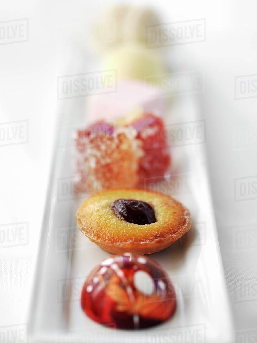 Assorted petit fours on a serving plate - Royalty-free Stock Photo ...