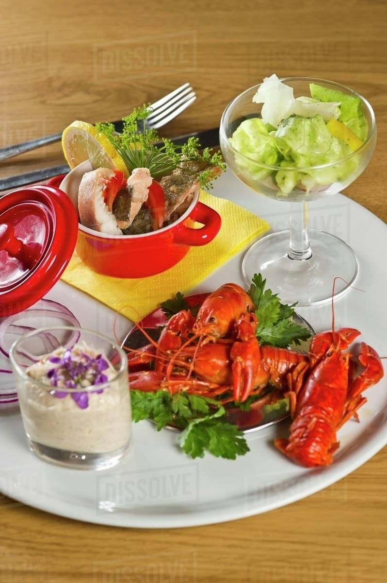 Smoked salmon trout mousse with grilled salmon trout fillets, smoked ...