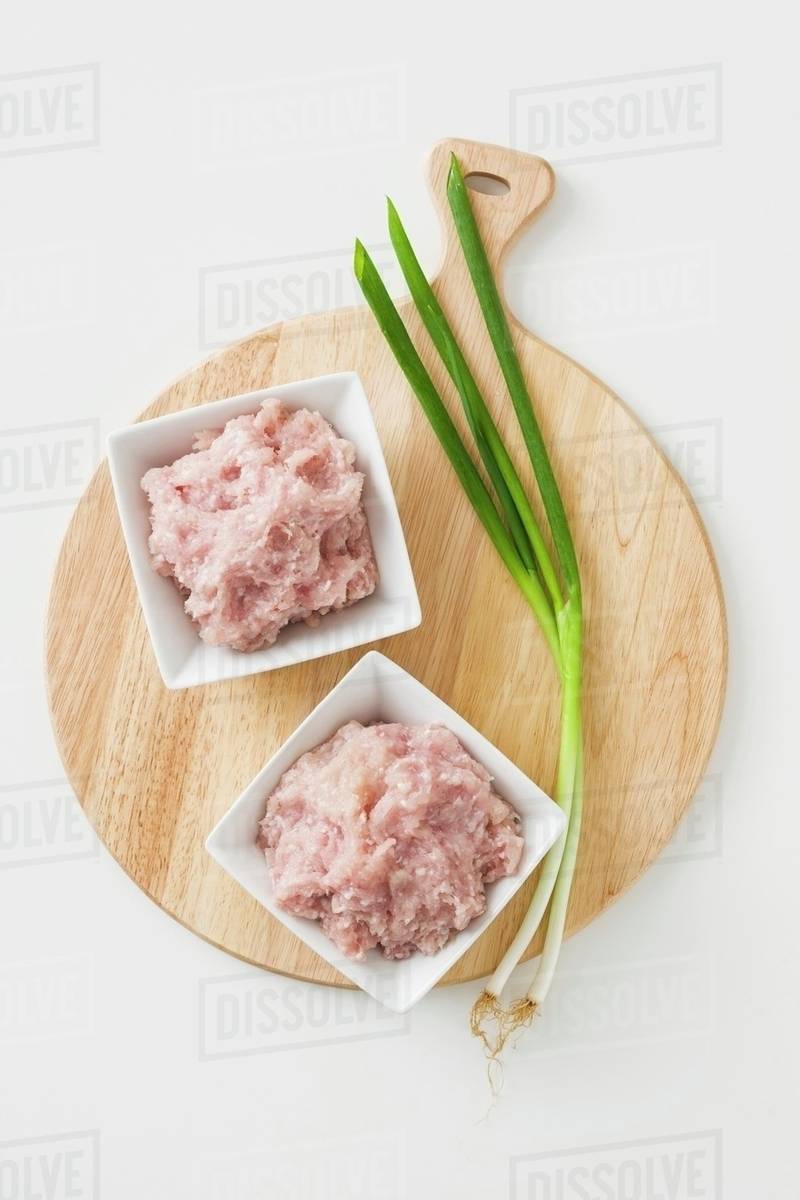 Minced chicken and spring onions - Royalty-free Stock Photo | Dissolve