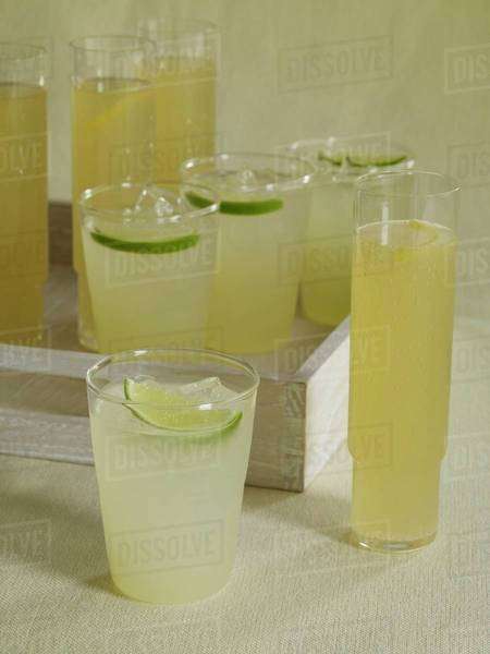 Assorted Glasses of Lemonade - Royalty-free Stock Photo | Dissolve