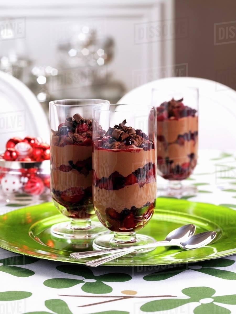 Chocolate berry trifle - Royalty-free Stock Photo | Dissolve