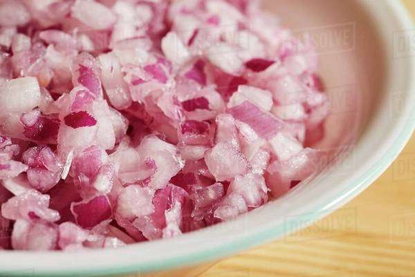Chopped red onions - Royalty-free Stock Photo | Dissolve