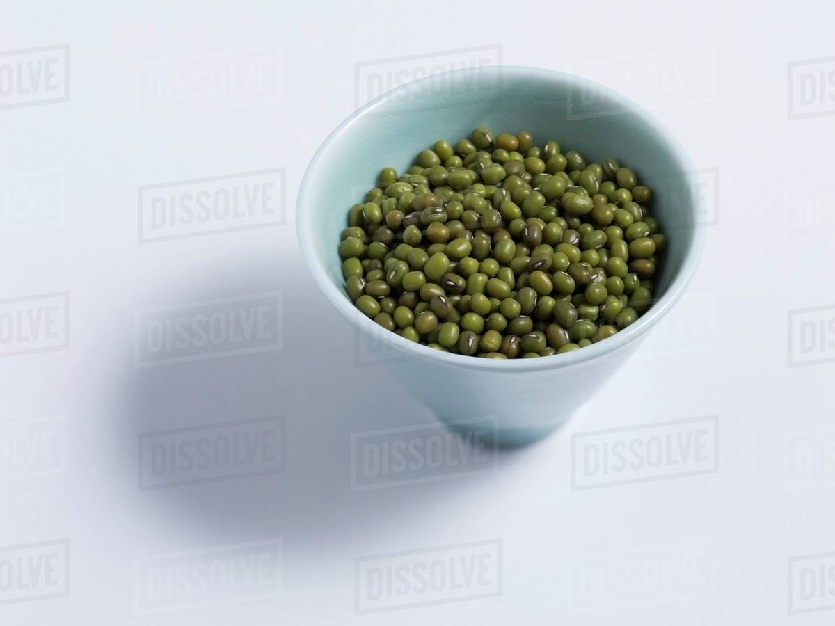 Green soya beans in a bowl - Stock Photo - Dissolve