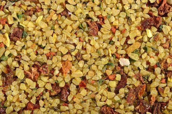 A ready-made mix of bulgur with dried vegetables and spices - Stock ...