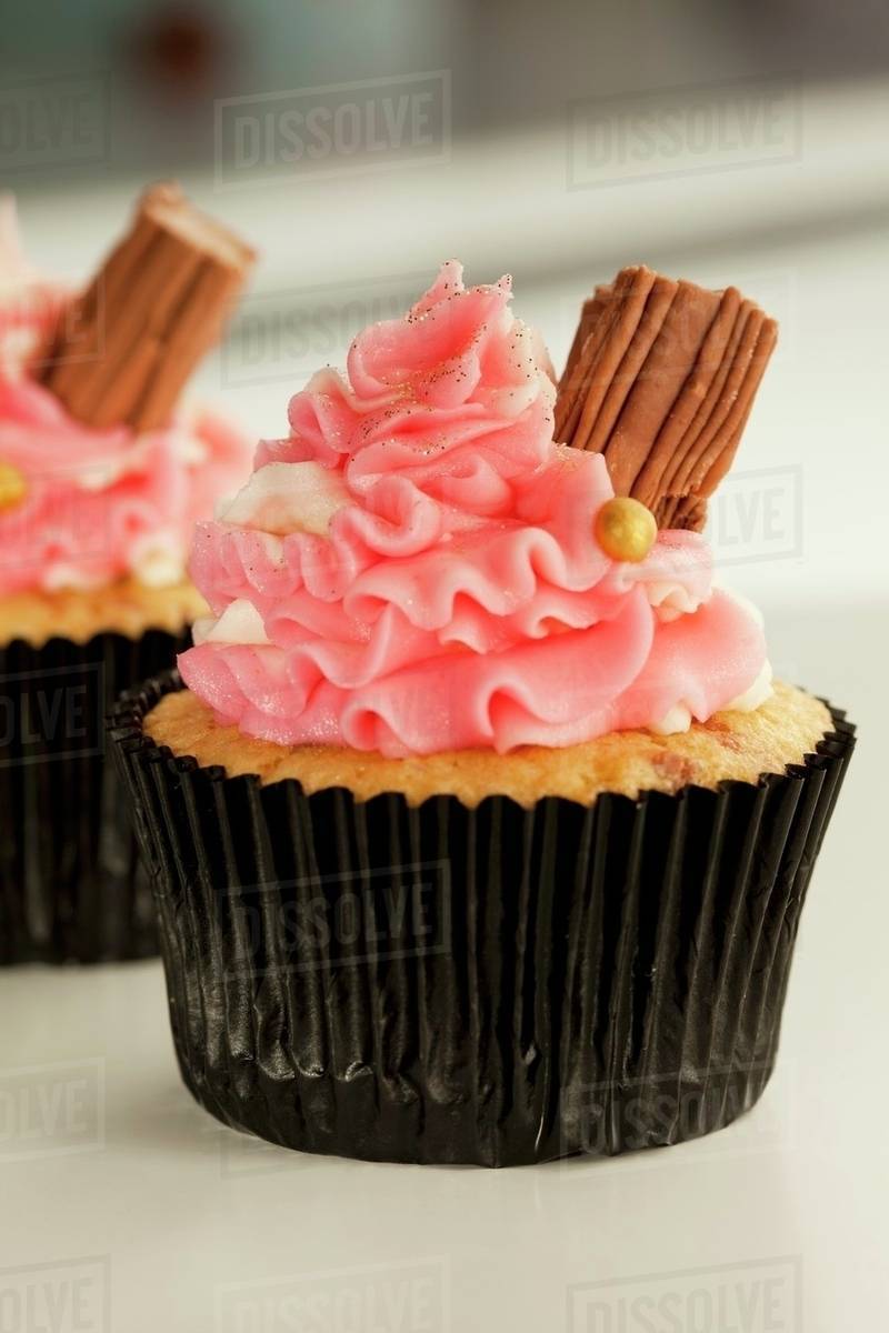 Vanilla flake cupcake with butter icing - Royalty-free Stock Photo ...
