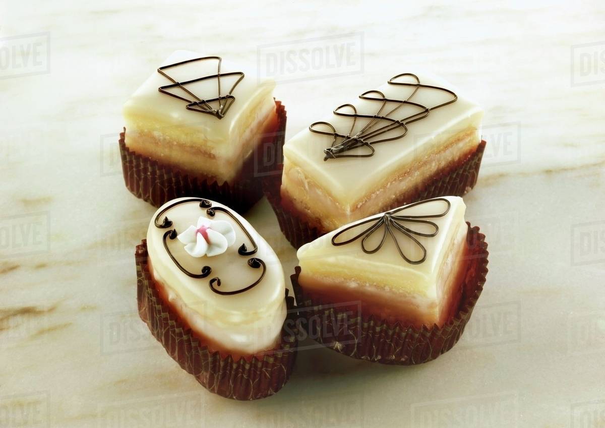 Four petit fours - Royalty-free Stock Photo | Dissolve