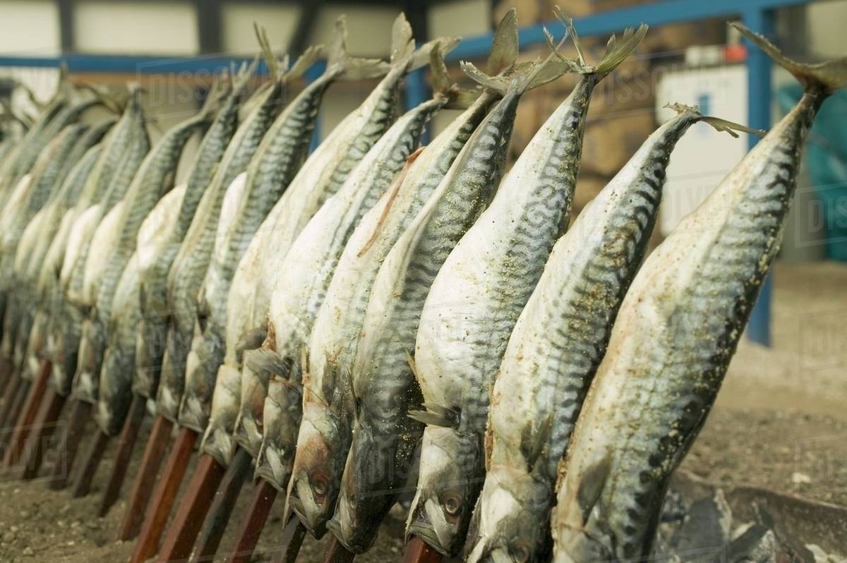 Steckerlfisch (skewered fish) at Oktoberfest - Royalty-free Stock Photo ...