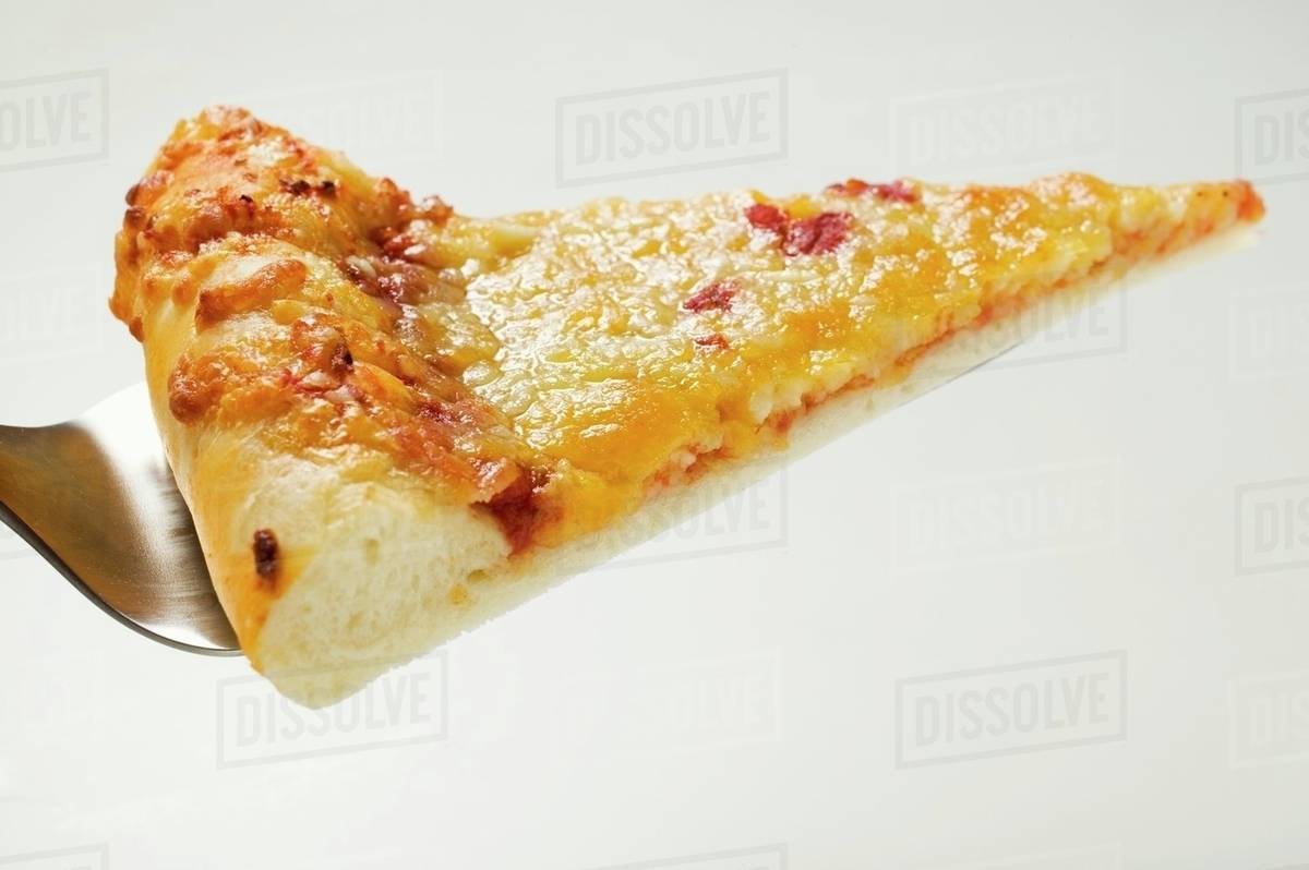 Slice of American-style pizza Margherita on server - Royalty-free Stock ...