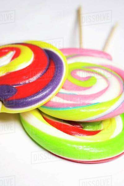 Three different lollipops - Stock Photo - Dissolve