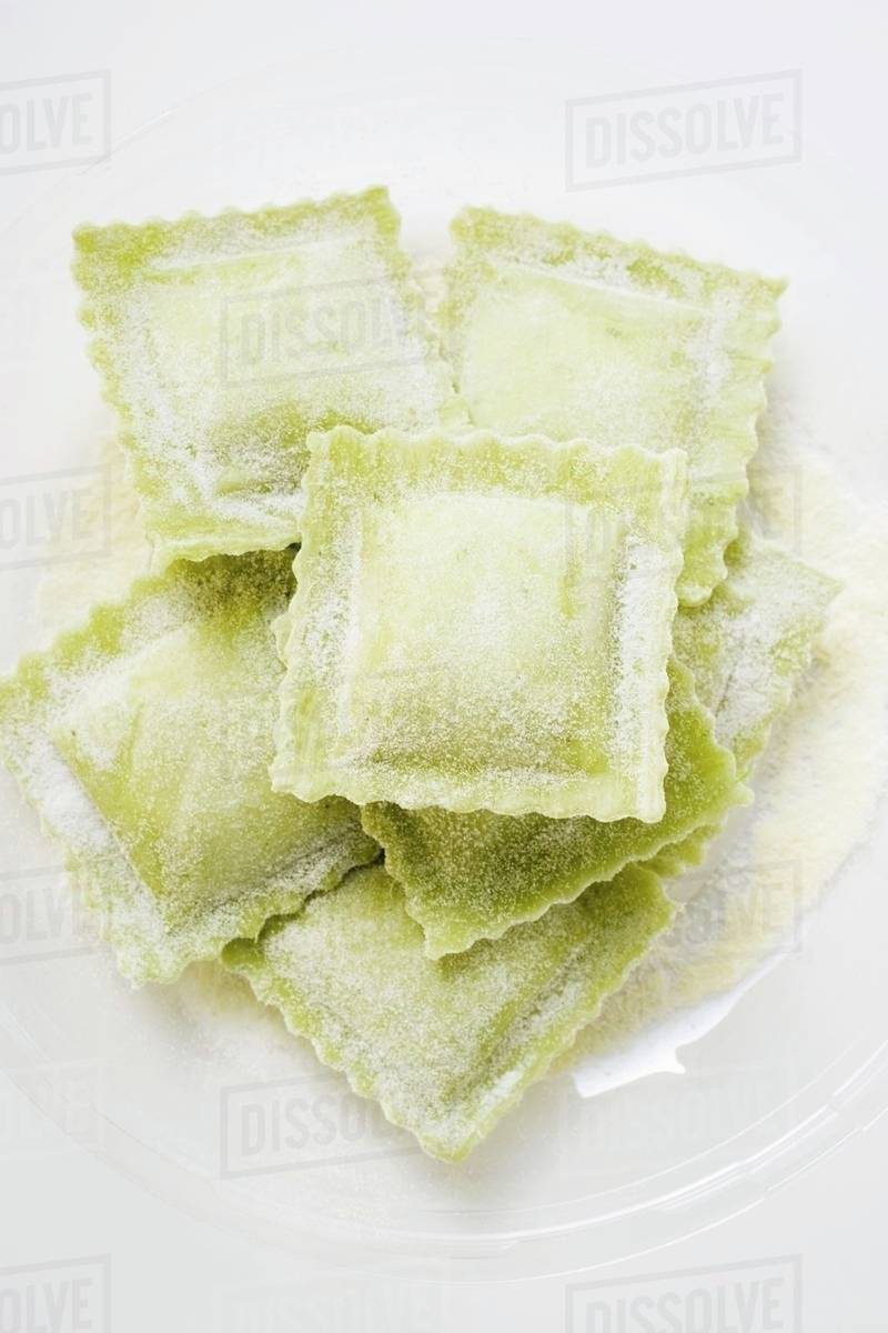 Home-made green ravioli - Royalty-free Stock Photo | Dissolve