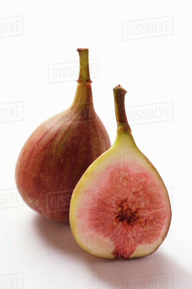 Whole and half fig - Royalty-free Stock Photo | Dissolve