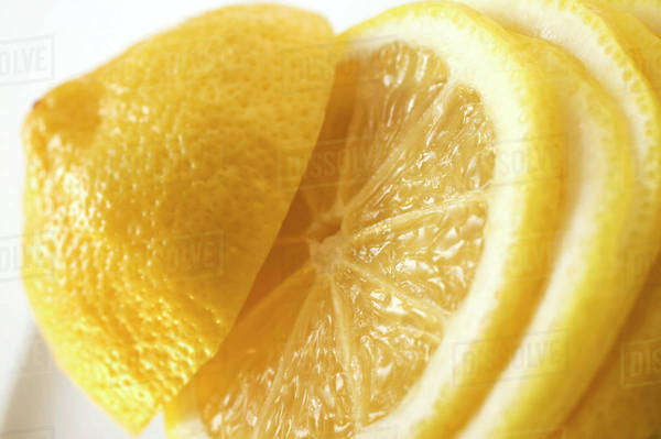 Lemon, sliced (close-up) - Royalty-free Stock Photo | Dissolve