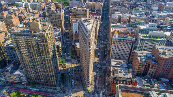 Aerial view of the Flatiron Building - Royalty-free Stock Photo | Dissolve