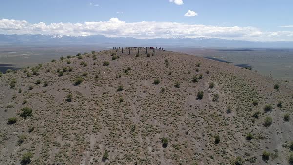 Stone pillars on hill top at Pahvant Butte in Utah - Stock Video ...