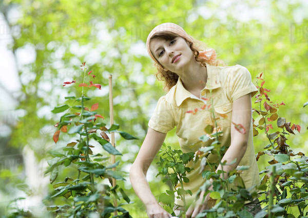 Woman doing yardwork - Royalty-free Stock Photo | Dissolve