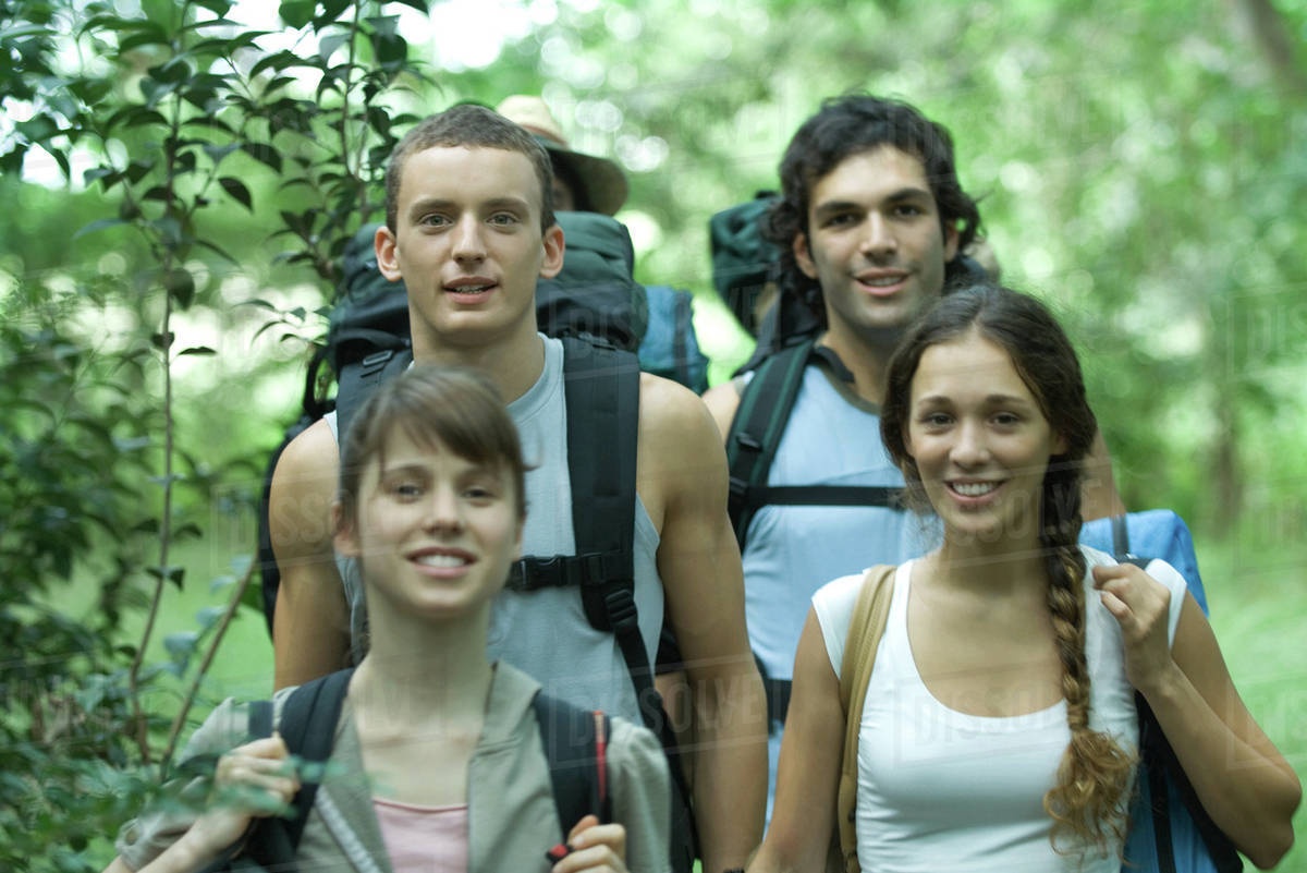 Group of hikers, portrait - Stock Photo - Dissolve