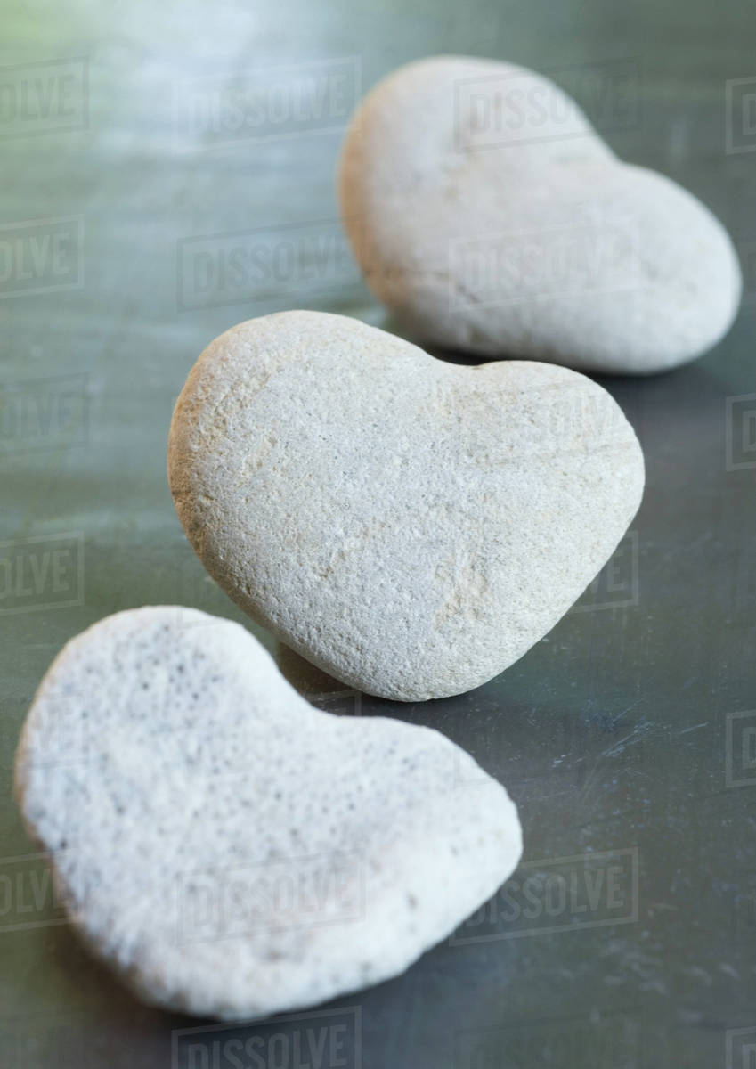 Heart-shaped stones - Royalty-free Stock Photo | Dissolve