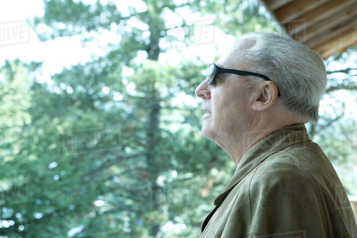 Senior man, side view - Stock Photo - Dissolve