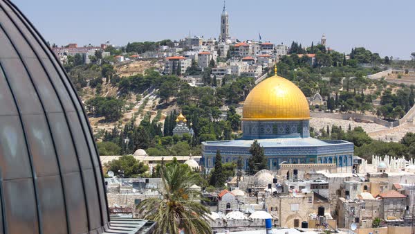 Panorama overlooking the Old city of Jerusalem timelapse, Israel ...