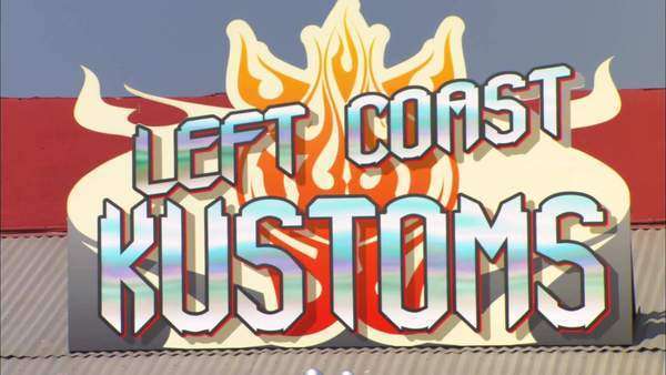 Static shot of sign of Left Coast Kustoms - HD Rights-managed Stock ...
