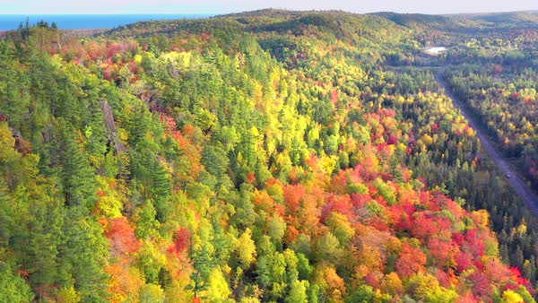 Amazing Autumn Scenery, Forests and Cliffs of Michigan's Upper ...