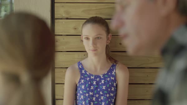 Girl being disciplined by parents - Stock Video Footage - Dissolve