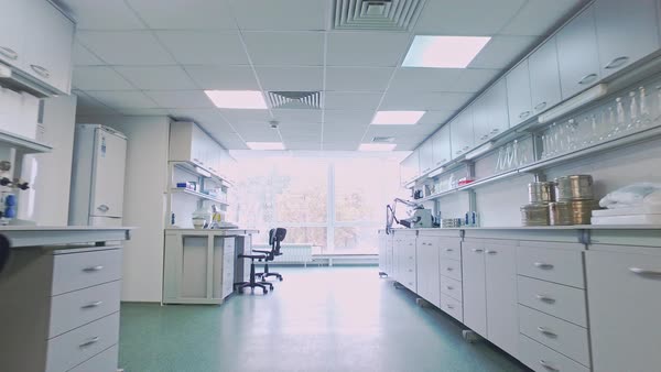 Empty science laboratory room - 4K Royalty-free Stock Video Footage ...