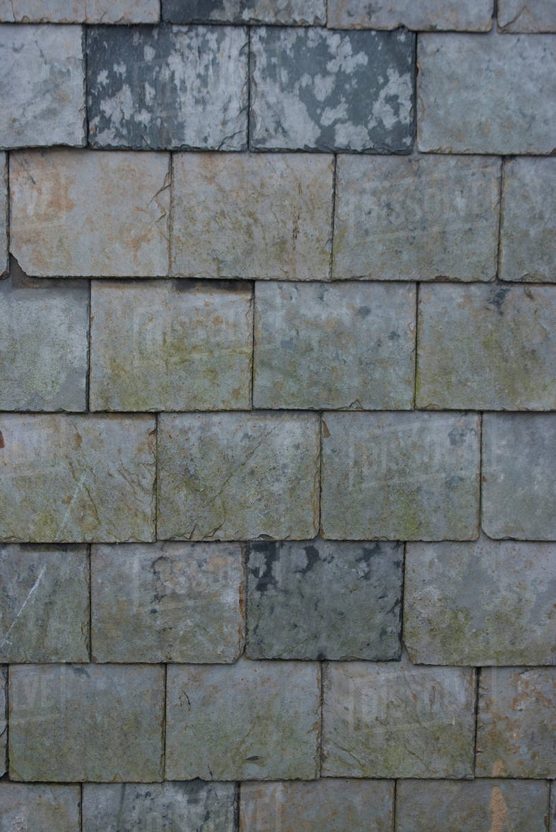 Detail of shingles on the side of a house, Port Isaac, Cornwall ...