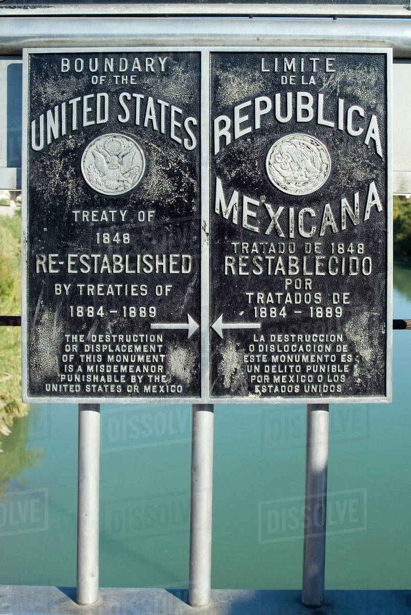 American border signs - Stock Photo - Dissolve