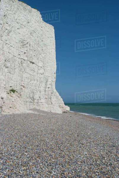 The White Cliffs at Seven Sisters Beach, East Sussex, England - Royalty ...