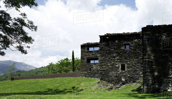 Exterior of old stone farm - Royalty-free Stock Photo | Dissolve