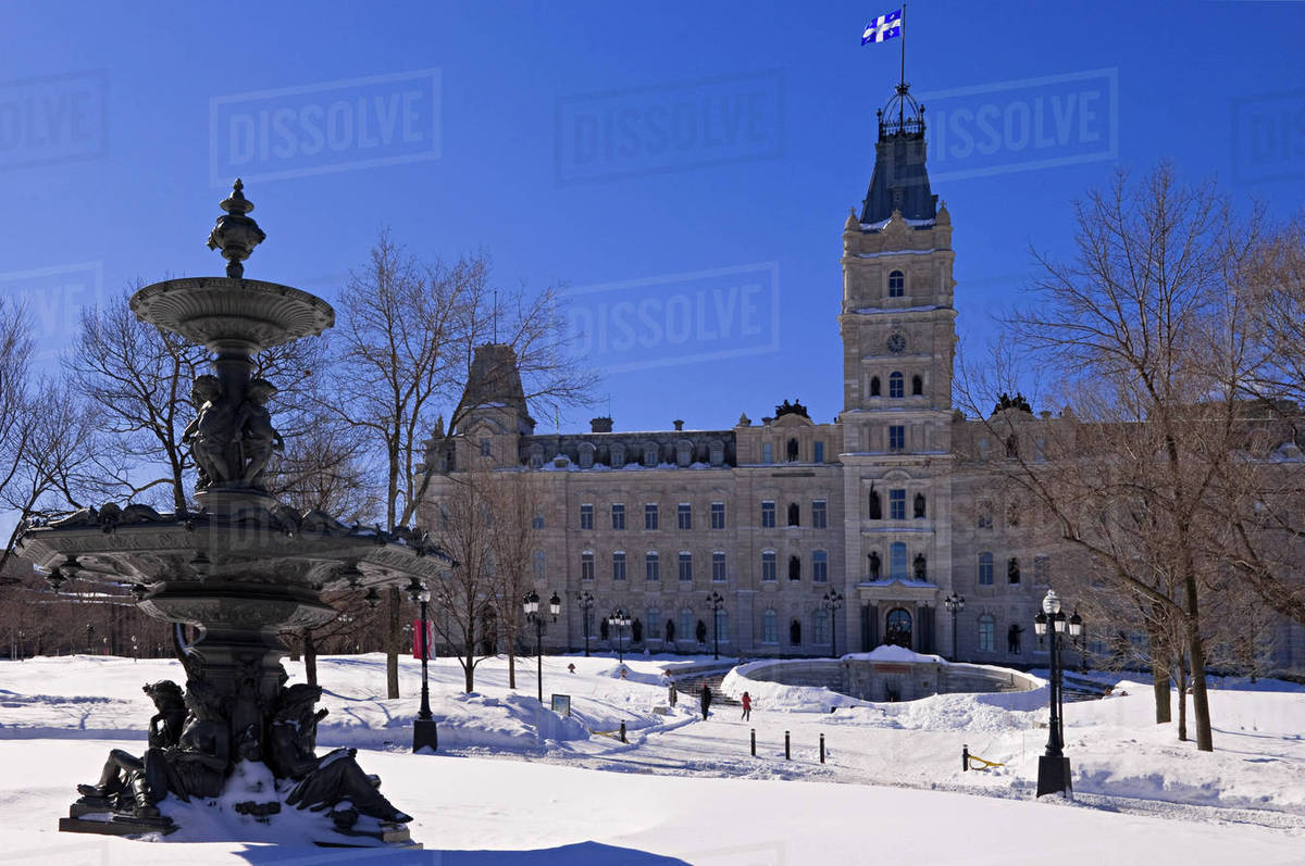Exterior of Parliament Building, Quebec City, Quebec, Canada - Royalty ...