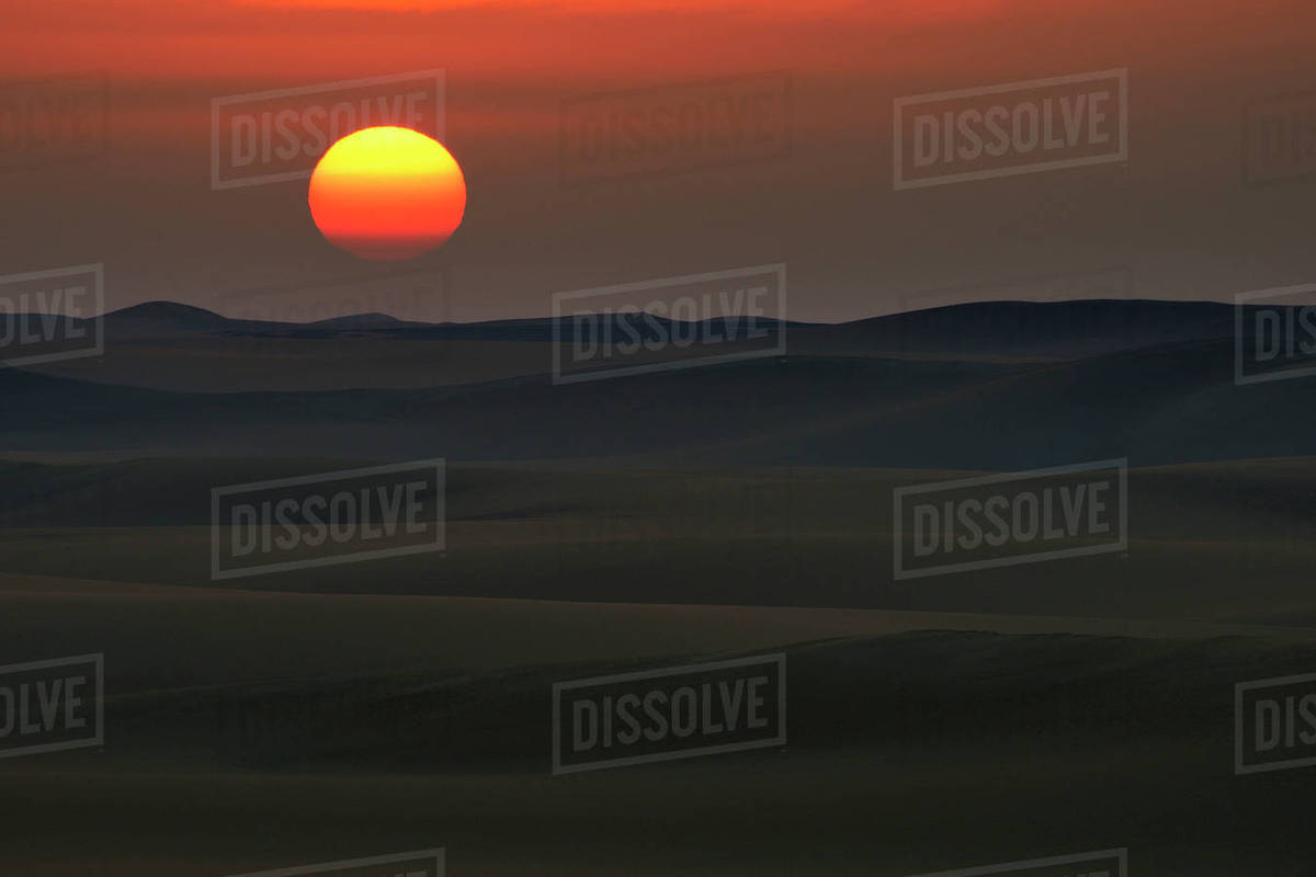 Desert Landscape at Sunrise, Matruh Governorate, Libyan Desert, Sahara ...
