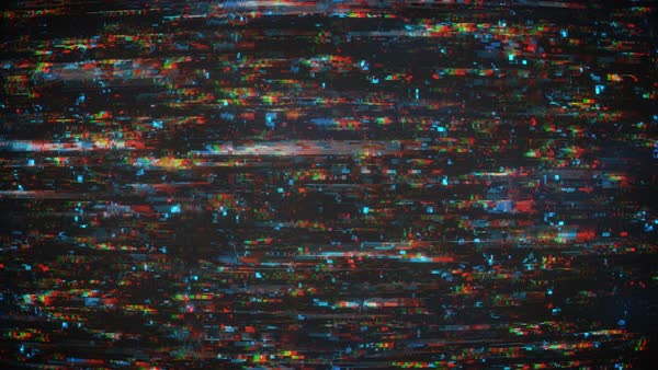 Digital pixel glitch noise. Background with damaged video signal on ...